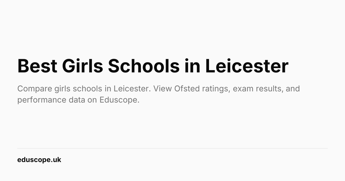 Best Girls Schools in Leicester (2026) | Eduscope
