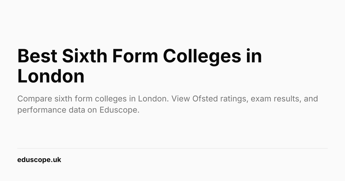 Best Sixth Form Colleges in London (2026) | Eduscope